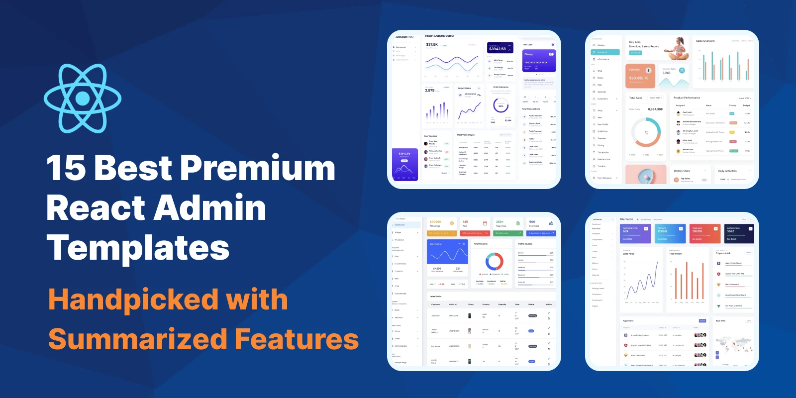 15 Best React Admin Dashboard Templates 2024 (Handpicked)